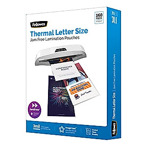 Fellowes® ImageLast UV Thermal Laminating Pouches, Letter Size, 9" x 11-1/2", 3 Mil, Clear, Pack of 160 Pouches