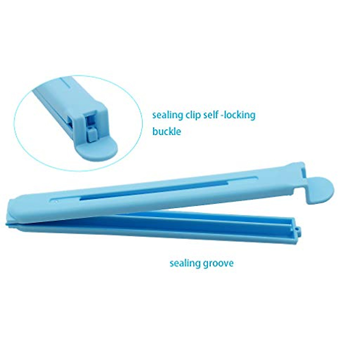 Tmflove 12 PCS Sealing Clips for Food and Snack Bag(2.75 in, 4.33 in, 6.29 in)