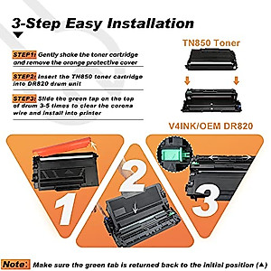 v4ink Compatible DR820 Drum Unit Replacement for Brother DR820 DR-820 use with HL-L5100DN L5200DW L6200DW L6300DW MFC-L5700DW L5800DW L5900DW L6700DW DCP-L5600DN Printer NOT Toners_Cartridges