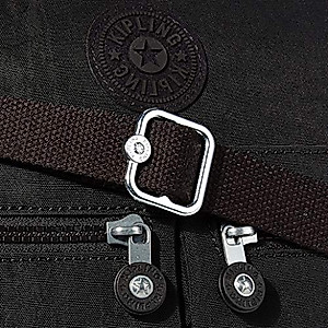 Kipling Women's New Angie Handbag, Lightweight Crossbody, Nylon Travel Bag, Black Noir