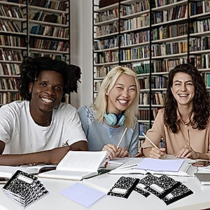 Harloon 150 Pcs Mini Composition Notebook Bulk 4.5" x 3.25" Cute Marble Notebooks Pocket Journal Notebooks for College School Office and Kids Narrow Ruled Black Marble Covers, 60 Sheets/ 120 Pages