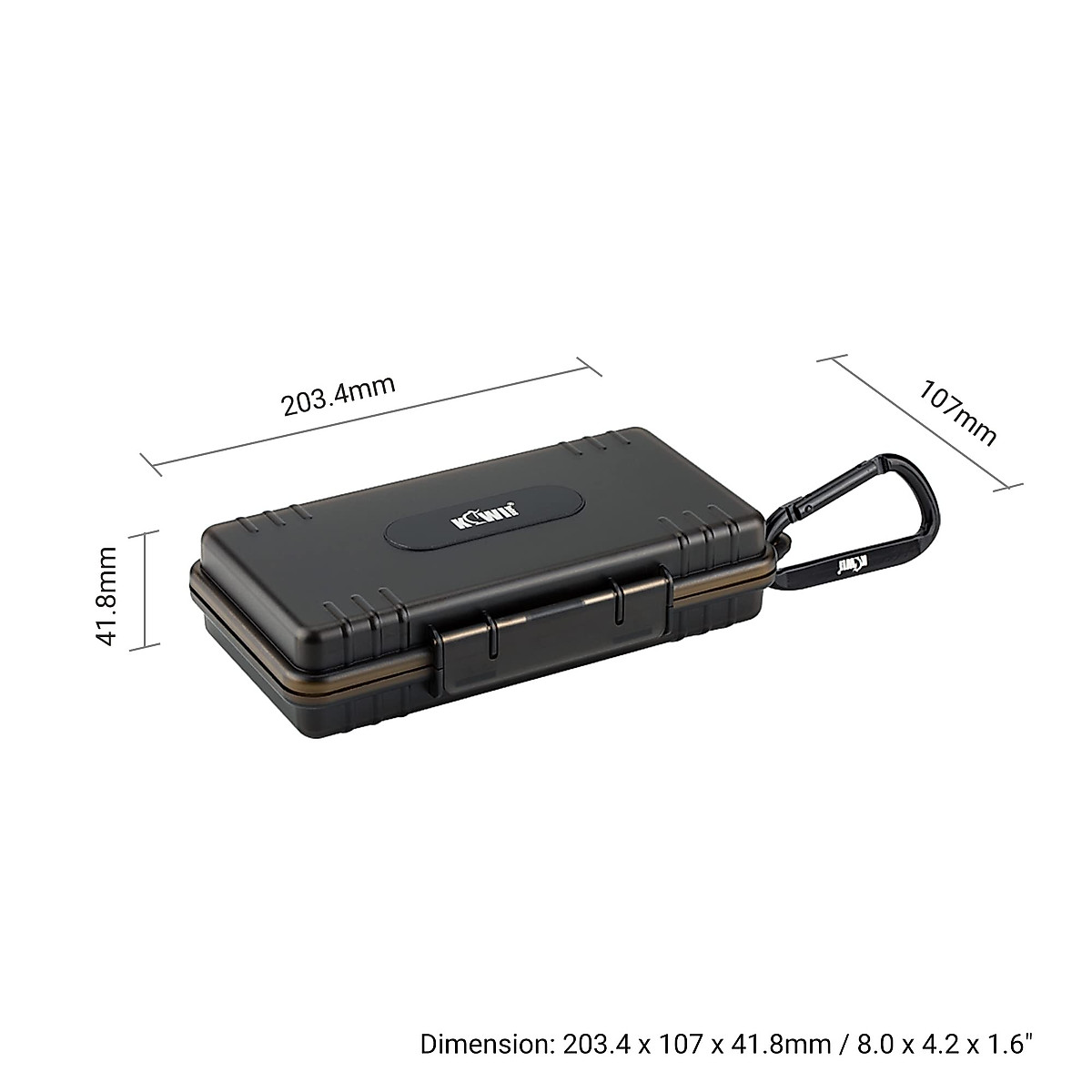 KIWIFOTOS AA AAA Battery Storage Case Holder with Detachable Battery Tester Checker, Hard Shell Battery Organizer Container for 14 Double A & 10 Triple A Battery, Water-Resistant and Shockproof