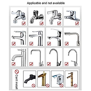 Sink Faucet Sprayer Attachment, 3 Modes Sink Sprayer Attachment for Faucet for Washing Hair, Kitchen Cleaning, Pets Bathing, Faucet Extender Set with Water Diversion Valve, Hole-Free Bracket, Silver