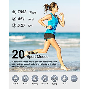 PODOEIL Smart Women's Watch with Bluetooth Calling, Activity Tracker and Smartwatch for Android Phones and iPhones, Sleep/Health Monitor, Pedometer Watch