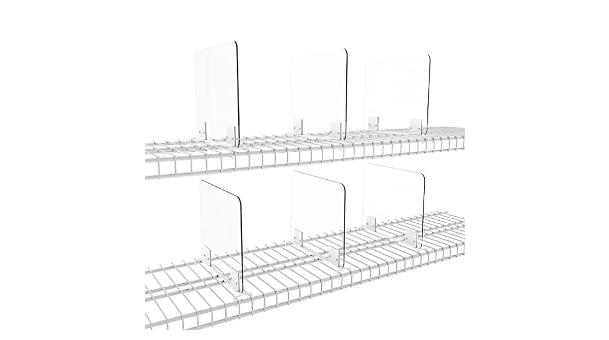 Clear Acrylic Shelf Dividers for Organized Storage