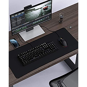 JIALONG Large Gaming Mouse Pad Desk Mat Comfortable XXL Mousepad Extended Size 35.4 x 15.7 inches Classic Black