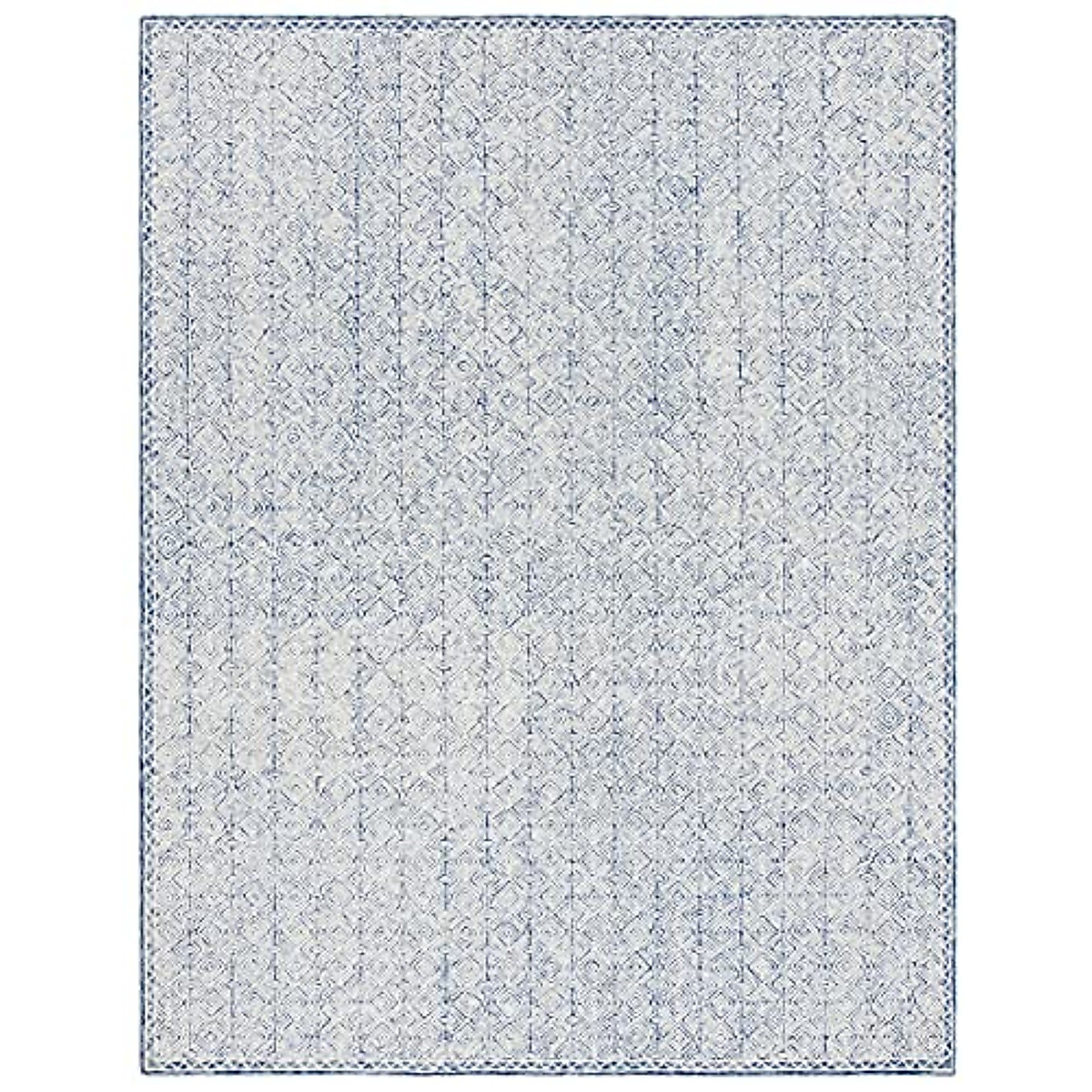 SAFAVIEH Micro-Loop Collection 9' x 12' Navy/Ivory MLP526N Handmade Premium Wool Area Rug