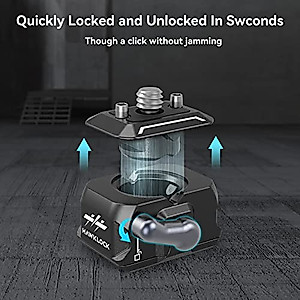 SmallRig Quick Release Plate Drop-in HawkLock Mini Quick Release Camera Mount Adapter with 1/4" Screw, for Camera Clamp, Super Clamp, Ball Head, Tripod, Magic Arm, Stabilizer, Field Monitor - 3513B