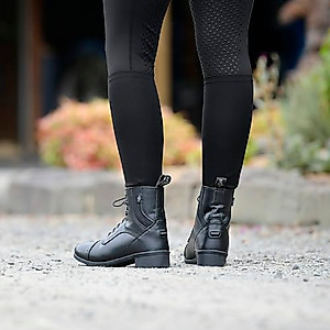 SAXON. Syntovia Lace Paddock Boots, Black, Ladies 8