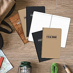 Field Notebook/Journal - 5"x8" - Combo Colors - Lined Memo Book - Pack of 6