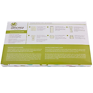 OsoCozy Organic Cotton Prefold Cloth Diapers Traditional Fit Small 4x8x4 Layering (6pk) - Super-Soft, Thick, Absorbent and Durable. Unbleached Natural Color, Fits 7-15 lbs.