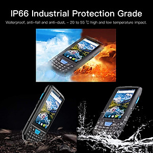 Android 9.0 PDA Handheld POS Terminal Honey-Well 1D/2D/QR Barcode Scanner Data Collector Inventory Machine 4G WiFi BT Mobile Computer with 4.5 Inch Touchscreen 8MP Camera GPS for Warehouse Inventory