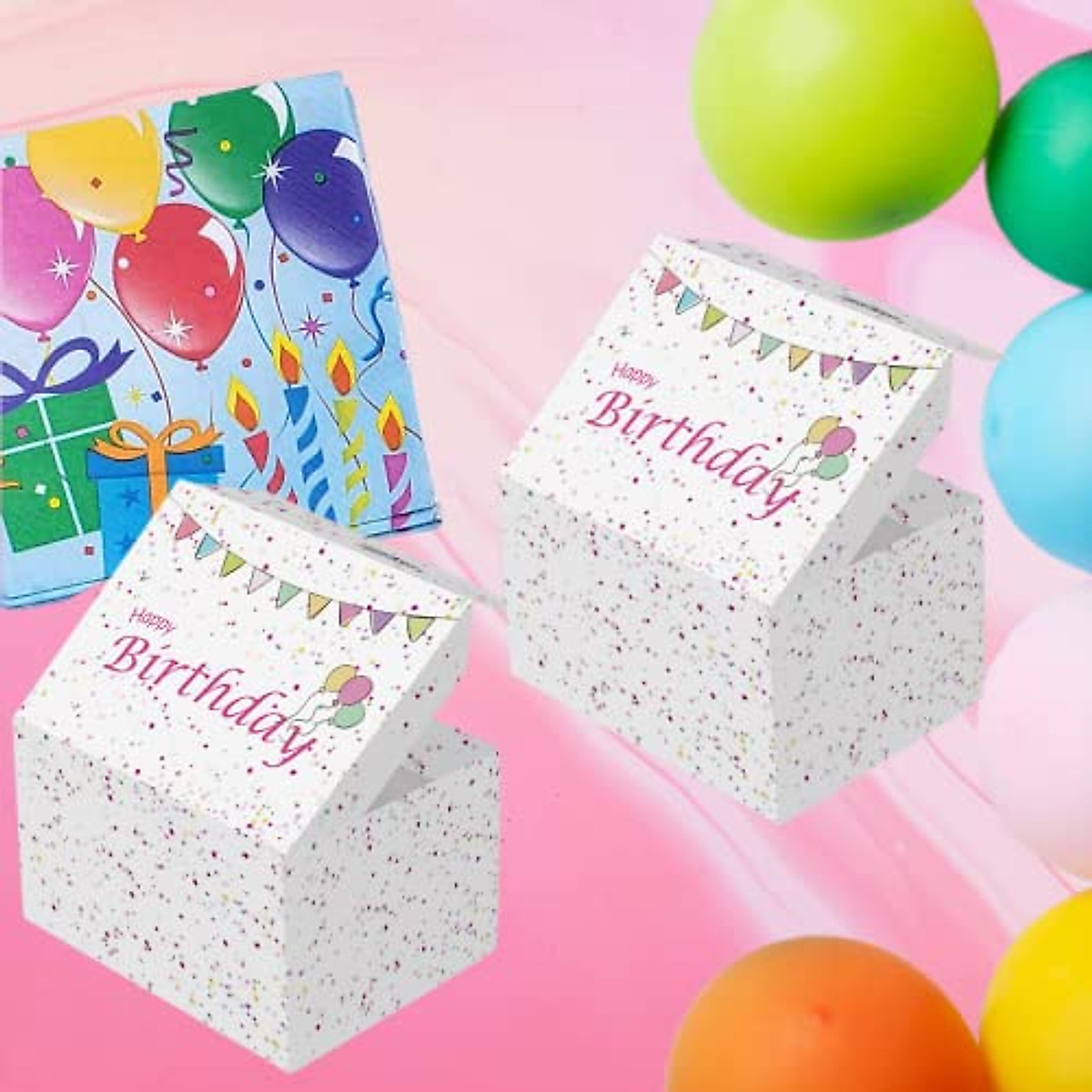 Three Foot Cat Lovely Pop up Confetti Gift Box 7.28x5.51x4.33 inches, Birthday Surprise Confetti Gift Box Surprise Mischievous Box for Kids,Girl, Party Any Occasion