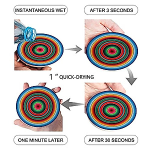 QUANJJ Stripes Coasters Ceramic Set Round Absorbent Drink Coaster Coffee Tea Cup Placemats Table Mat (Color : D, Size : 8pcs)