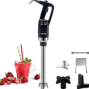 VEVOR Commercial Immersion Blender Constant Speed Heavy Duty Immersion Blender 350W Commercial Hand Mixer 304 Stainless Steel Hand Blender Commercial with 11.8" Removable Shaft for Kitchen Mixing