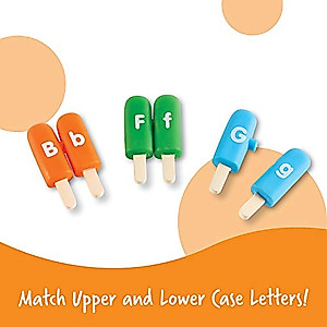 Learning Resources Smart Snacks Alpha Pops, Alphabet Matching & Fine Motor Skills Toy, 26 Double Sided Pieces, Ages 2+,Multi-color