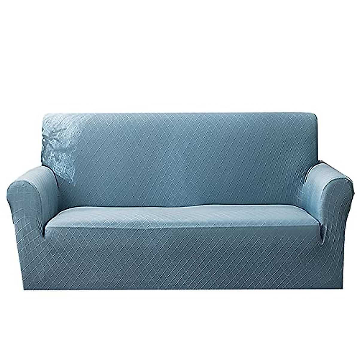 TVPFM Jacquard Stretch Sofa Slipcover, Soft Sofa Cover Sofa Slipcover Elastic Bottom Furniture Protector for Cat Dog Separate 2 Seats 3 Seater-Blue-4 Seater