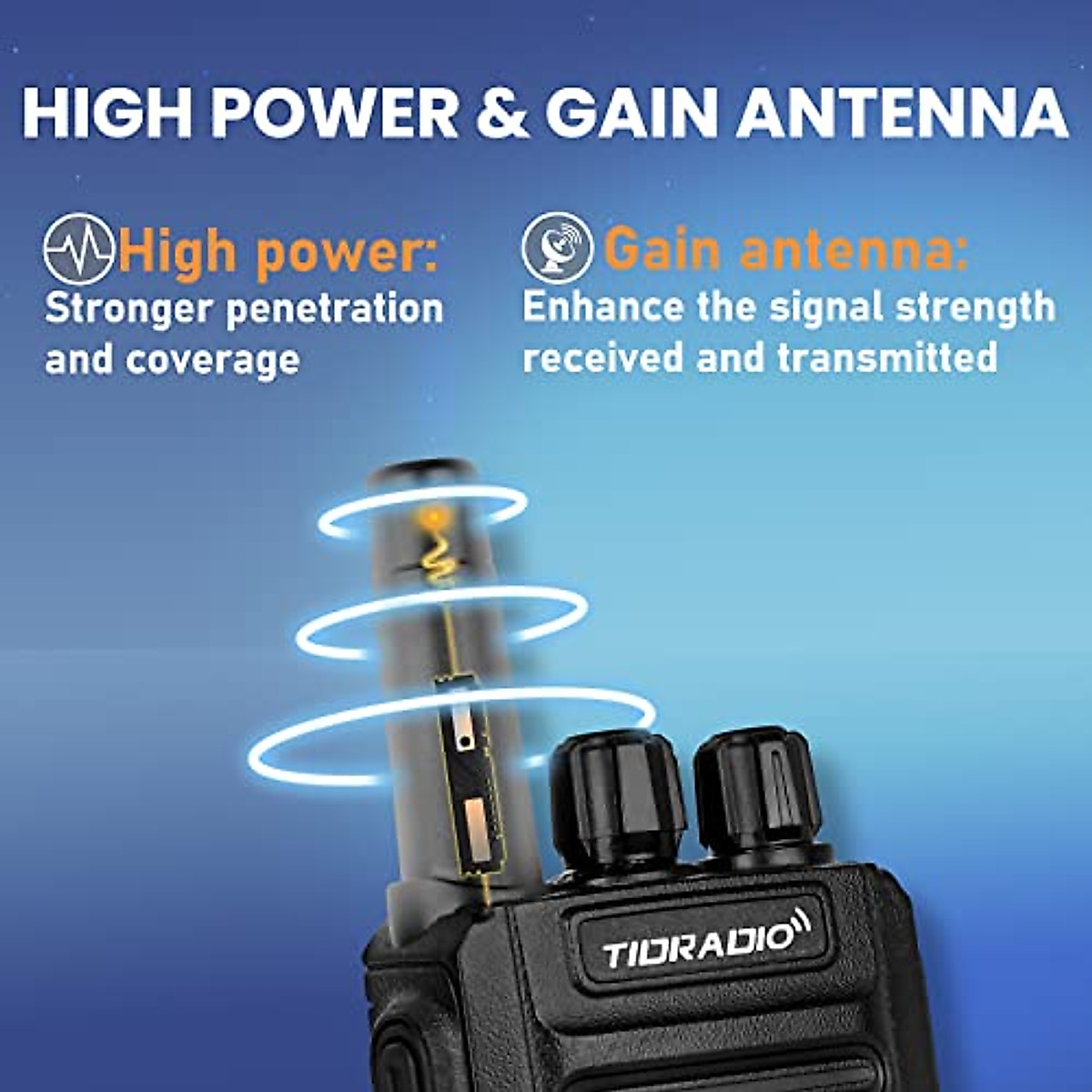 TIDRADIO TD-777Pro Walkie Talkies for Adults,2 Way Radios Walkie Talkies Long Range with earpiece and mic Set, Handfree, 2200mAh Battery and USB-C, for Restaurant School Church Business (10 Pack)