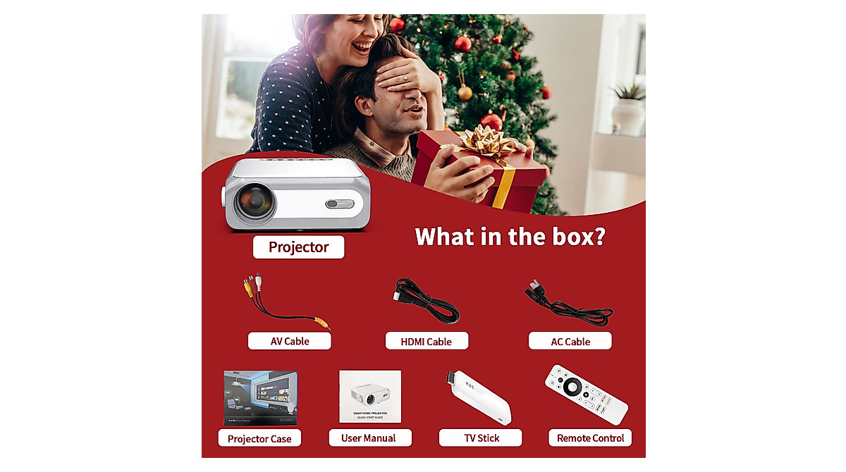 Projector 4K with WiFi and Bluetooth, 5G 1080P Outdoor Movie Projectors ...