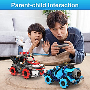 Building Remote Control Car, STEM Toys Set 546 Pcs Building Blocks Kit DIY Rechargeable RC Car with APP & Remote Control, Build Your Own Racing Stunt RC Vehicle for Kids Educational, Early Learning
