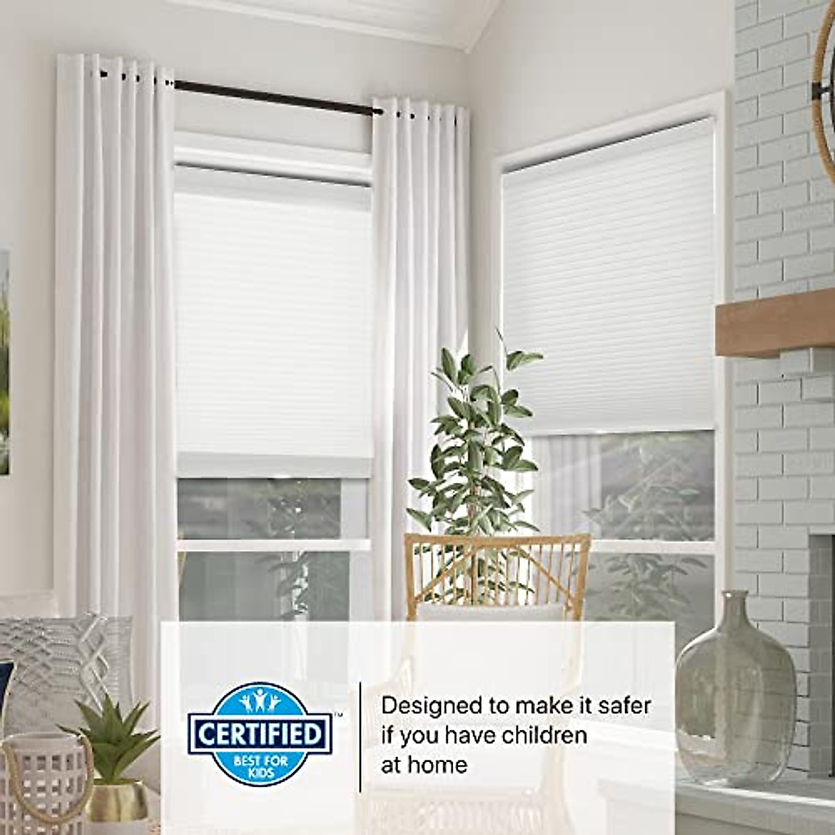 CHICOLOGY Cellular Shades , Window Blinds Cordless , Blinds for Windows , Window Shades for Home , Window Coverings , Cellular Blinds , Door Blinds , Morning Mist, 24"W X 64"H