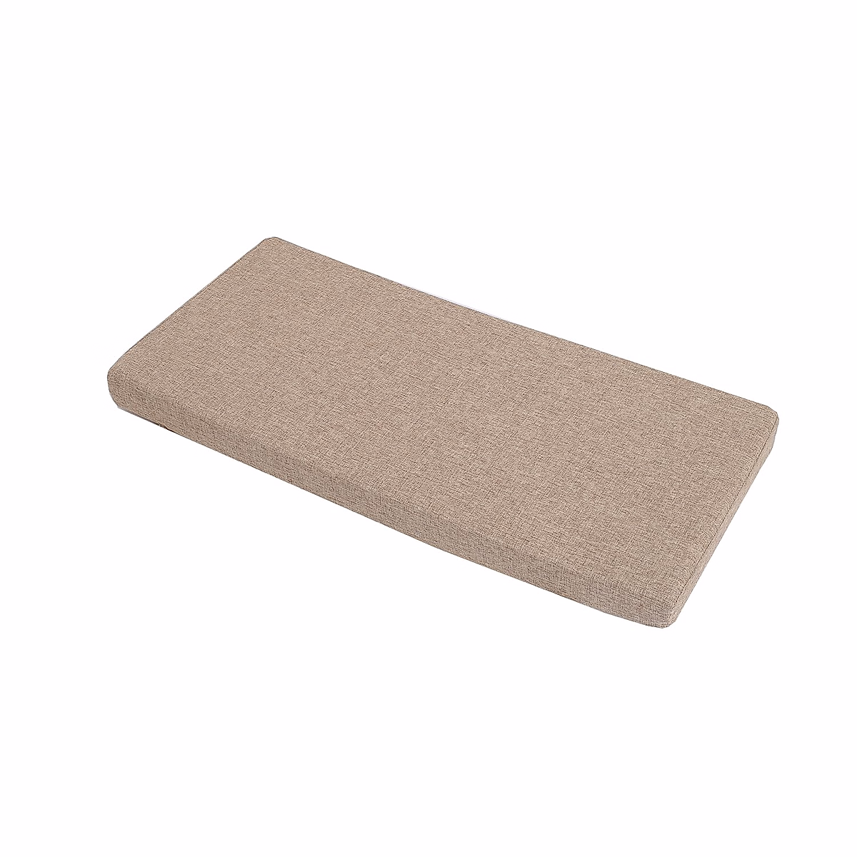 Barpoullar Custom Long Dining Bench Cushion with Ties for Indoor Furniture Non-slip Rectangle Window Seat Cushions 60″x12″ Inch, Khaki