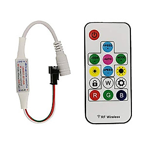 YUNBO 20Pcs WS2811 RGB LED Module Lights DC 12V SMD 5050 Addressable Dream Color RGB LED Module Waterproof IP65 LED Storefront Lights with Tape Adhesive Backside（with Controller and Remote Control）