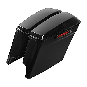 TCT-MOTORPARTS 5" Saddlebags Stretched Extended Saddle Bags Fit for 2014-2023 Harley Touring Models FLT, FLHT, FLHTCU, FLHRC, Road King, Road Glide, Street Glide, Electra Glide, Ultra-Classic