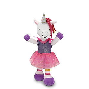 Playtime by Eimmie Plushible Plush Rag Dolls for Girls - Unicorn Baby Doll Stuffed Animals - Toys for Toddlers 4-6 Years Old - Soft Fabric Body - Unicorn for Girls - 14 Inch