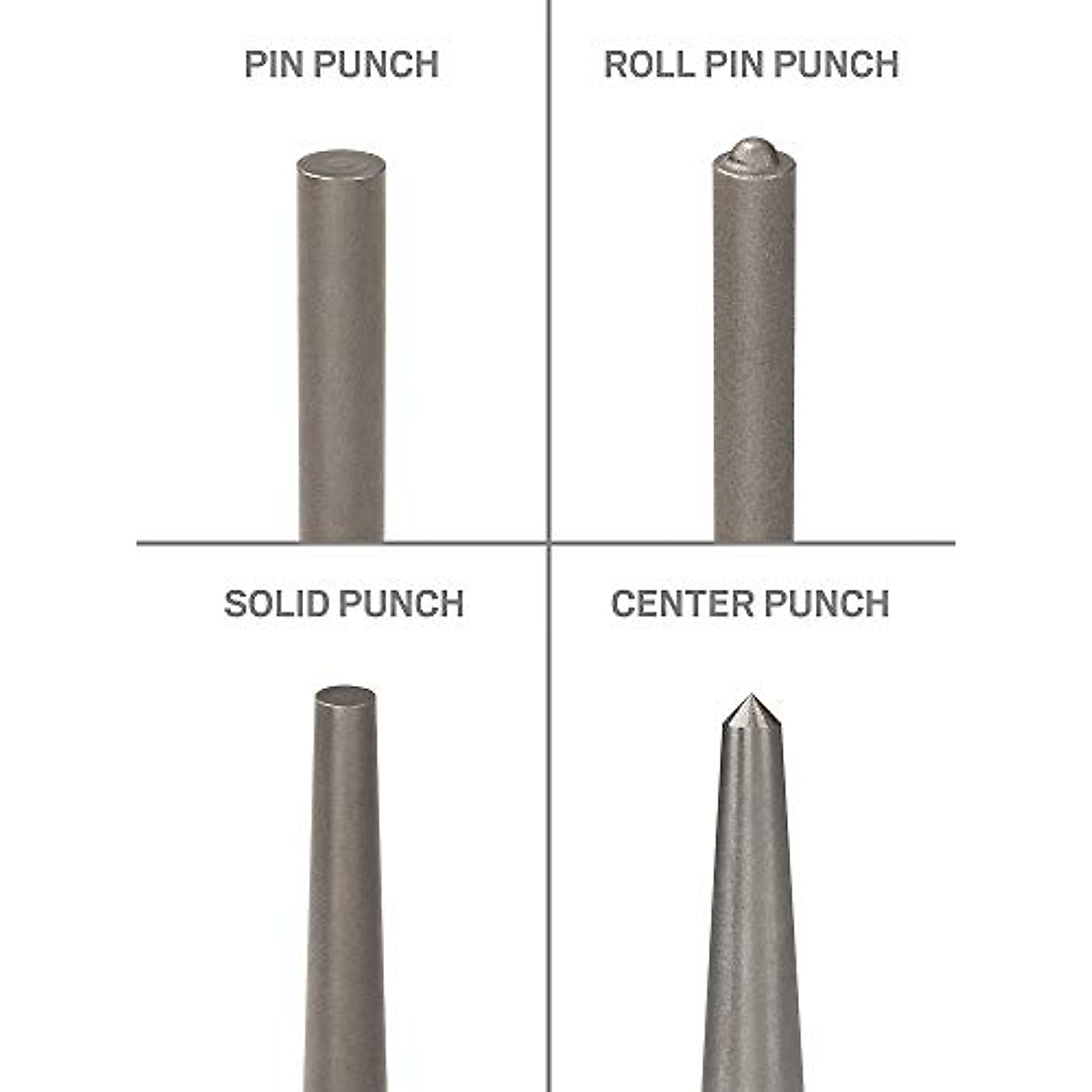 TEKTON Punch Set with Walnut Block (18-Piece) | 66564