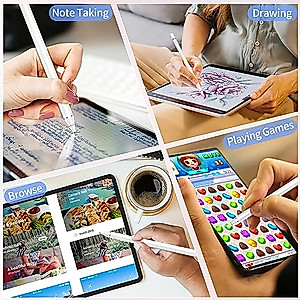 Stylus Pens for Touch Screens, Active Stylus with Fine Point Tip, High Sensitivity Stylus, Compatible with iPad/iPhone/Android/Tablets and Other Capacitive Touch Screens Devices