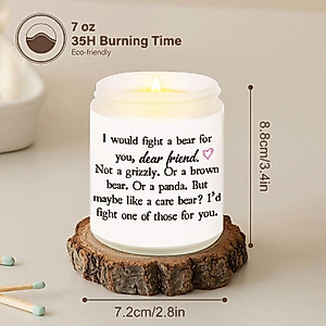 Best Friend Candle - Friend Gifts for Women, Best Friend Birthday Gifts - Friendship Gifts for Women Friends - Friend Birthday Gift, 7oz Soy Wax Lavender Scented Friend Candle