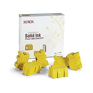 Xerox Phaser 8860 Yellow 6 Ink Sticks Solid Ink (14,000 Pages) - 108R00748