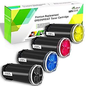 4 Colors Remanufactured Toner Cartridges C500 C505 GREENPRINT Extra Capacity 12100 Pages for BK & 9000 Pages for C M Y for Xerox VersaLink C500 C505 C500DN C500N C505S C505X Laser Printers