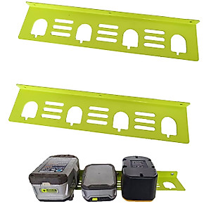 WOLGNKI Metal Battery Organizer Mount Holder fit for RYOBI 18V Battery (2pcs)