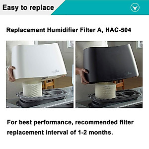 Lemige 6 Pack HAC-504 Humidifier Filters for Honeywell Humidifier HAC-504, HAC-504AW, HAC504V1, HCM350, HCM-350W, HCM-300T, HCM-315T, HCM-600, HCM-710, Replacement Filter A,