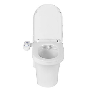 White SingleNozzle Bidet Mechanical Attachment Single Cooling Spritz EasyToFit Spray Machine Fixture Spraying Machine Piping Nozzle Toilet Bathroom Spray Cleaner Spotless