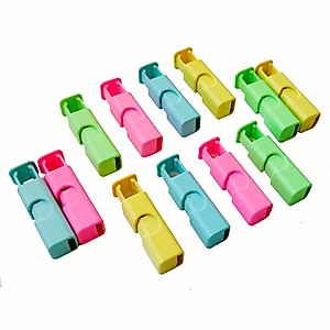 hmcubueor Durable Bread Bag Clips Plastic, Reusable Snack Bread Bag Closures, Sealing Clip for Freshness,Curtain Clip,Multi-Color Bread Clips for Food Storage, 12 Pcs