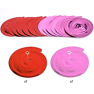 Valentine's Day Hanging Decoration Set, Valentines Day Hanging Conversation Hearts Swirls and Banner, Ceiling Hanging Cards Dangling Window Wall Decor-Valentine's Day Party Decorations Supplies