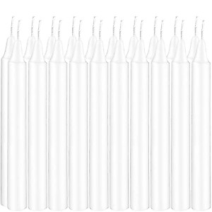 Set of 20 White Spell & Chime – Premium Mini Taper Candles for Rituals, Prayer, Birthdays, Meditation, Altar - 4 Inch Tall, Unscented (White)