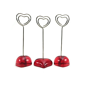 Honbay 30pcs DIY Heart Shape Ring Loop Craft Wire Clip Table Card Note Photo Memo Holder Metal Clamp Clay Cake Decoration Accessories