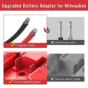 Kzreect 18V Power Wheels Adapter for Milwaukee 18V Battery, Power Wheels Battery Conversion Kit with Fuse Holder and Wire Harness Connector, Compatible with Peg-Perego Kids Ride-on Toy