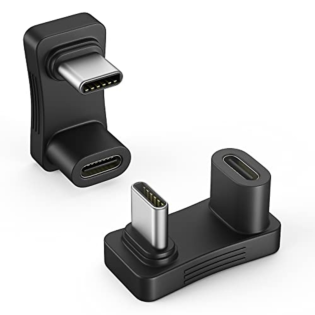 Moko 180 Degree U Shape USB-C Male to USB-C Female Adapter 2 Pack, With PD 100W/10 Gbps, USB-C 180 Extender for Steam Deck/Switch/Laptop/Tablet/Phone