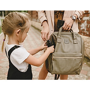 Kah&Kee Leather Backpack for Women and Men 15-inch Laptop Bag | Teacher Professional, Diaper Bag Backpack, Ideal for Work, School, Nurse, College & Travel (Dark Gray, Medium)