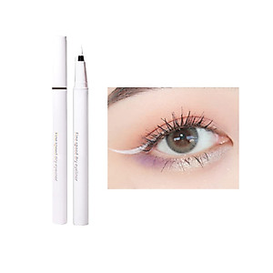 ICATHUNY Liquid Eyeliner Durable Long-lasting Colored Eyeliner,Highly Pigmented, No Smudging,Waterproof High-pigmented Colorful Eyeliners for Eye Makeup for Women and Girl (White)