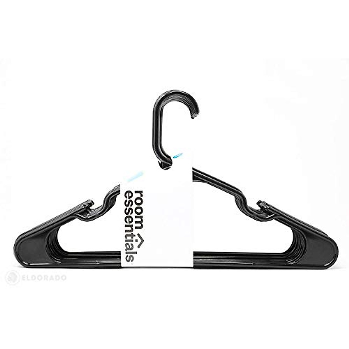 Room Essentials Plastic Adult Hangers - Black - 18-count