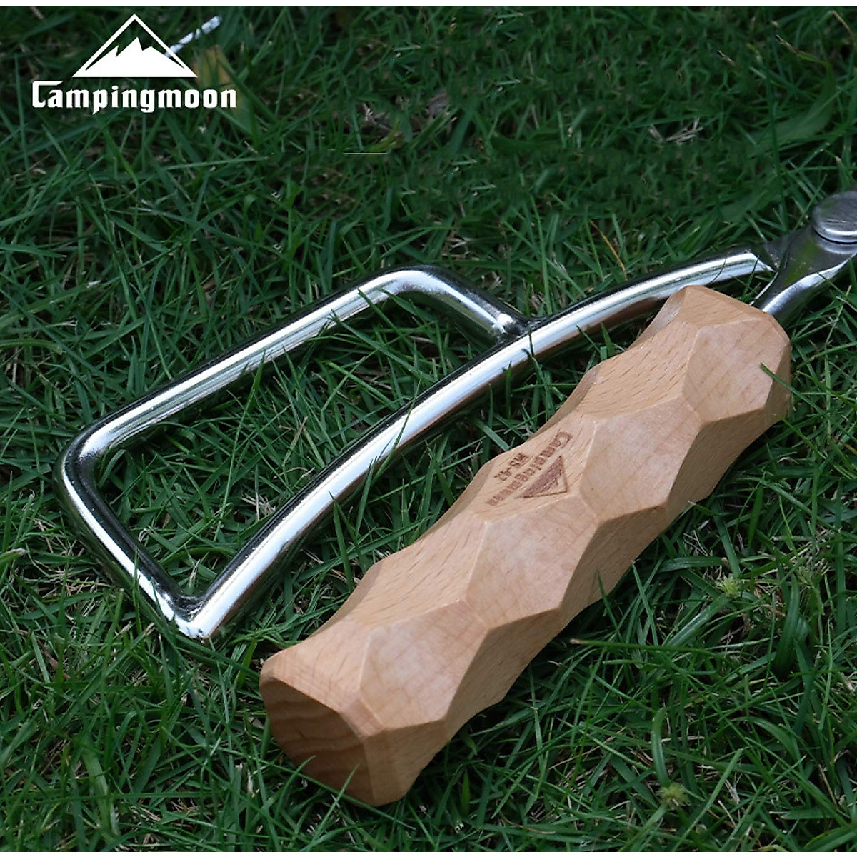 CAMPINGMOON Stainless Steel Fireplace Firewood Tongs MS-42