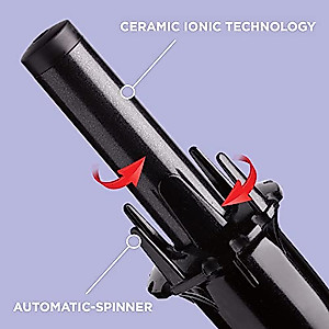 Kiss Products Instawave Automatic Ceramic Curling Iron 1” KACI01, Black; White