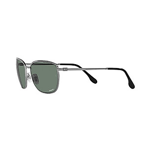 Ray-Ban RB3705 Square Sunglasses, Gunmetal/Polarized Grey, 57 mm