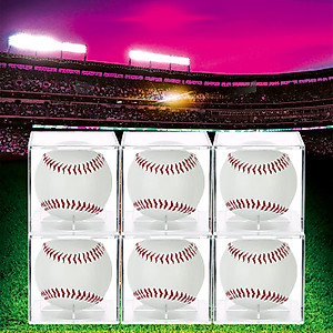 4 Pack Baseball Case Baseball Holder Display Case for Baseball Display Case Fits Official Size Ball